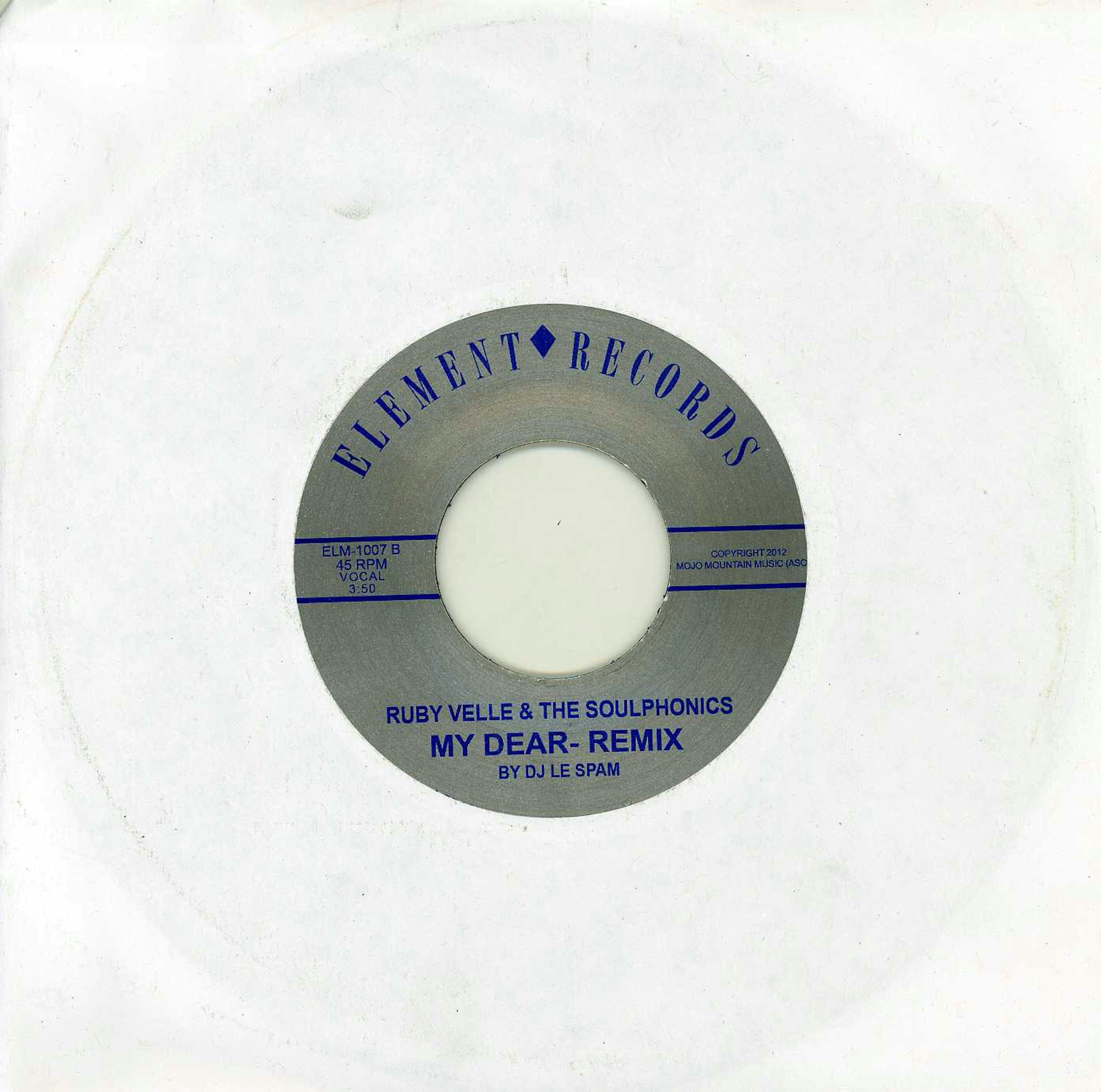 Ruby Velle & The Soulphonics MY DEAR / MY DEAR REMIX Vinyl Record