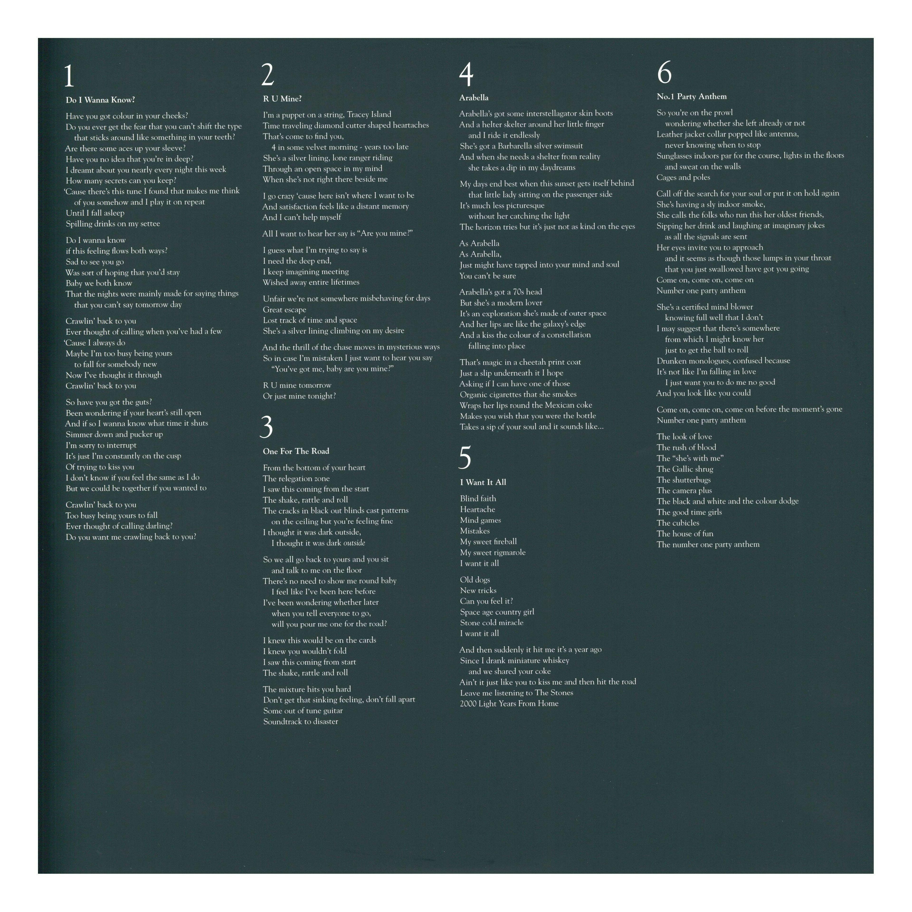 Arctic Monkeys AM Vinyl Record