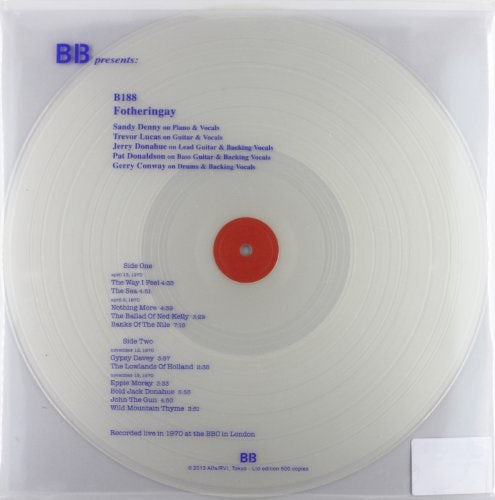 Fotheringay BBC LIVE IN 1970 Vinyl Record - Italy Release