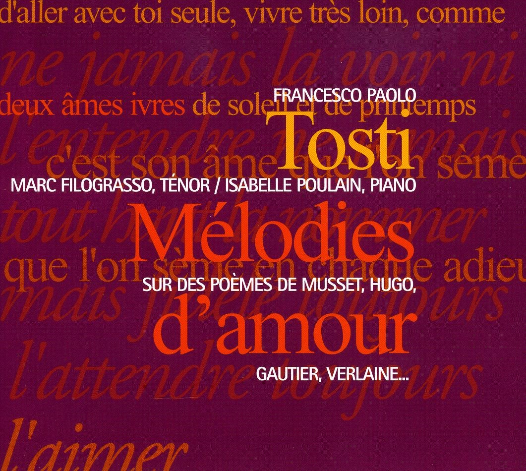 Francesco Paolo Tosti MELODIES D'AMOUR CD