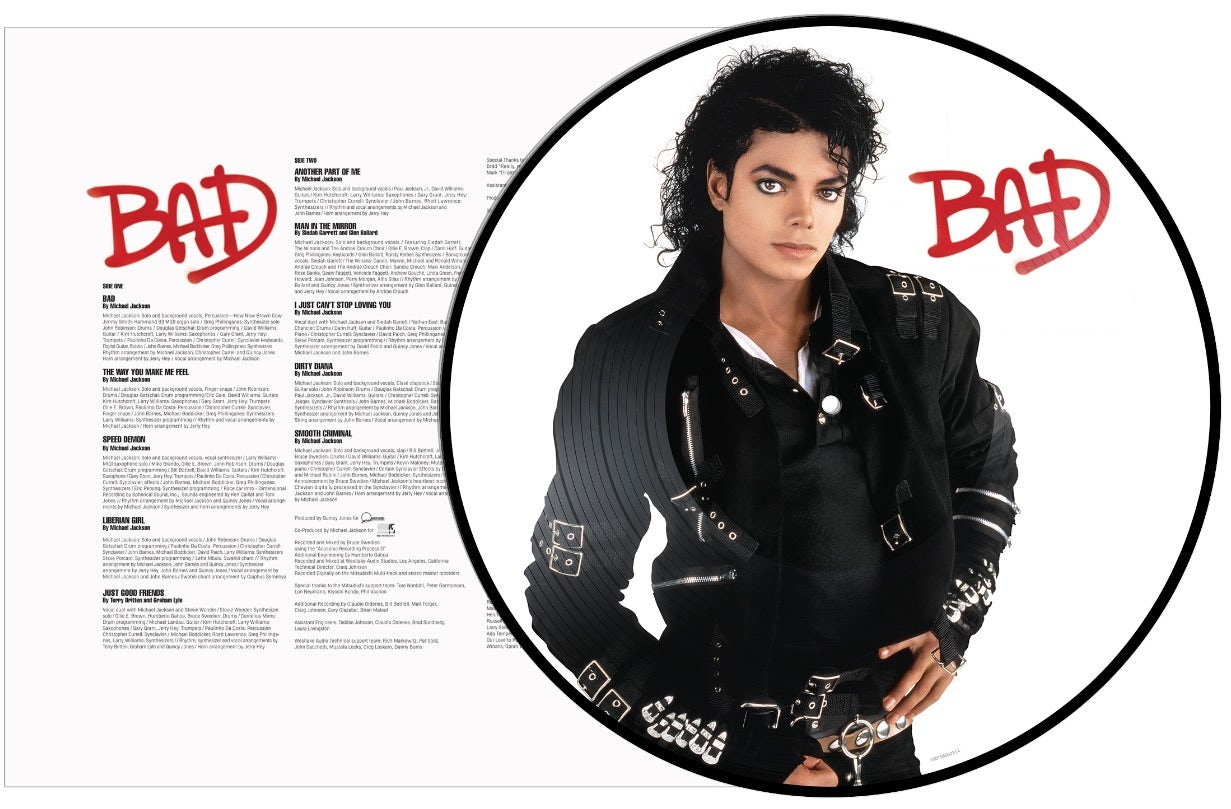 Michael Jackson BAD Vinyl Record