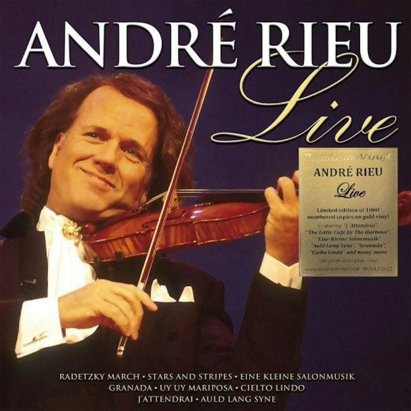 Andre Rieu LIVE (LIMITED/GOLD VINYL/180G/REMASTERED/NUMBERED) Vinyl Record