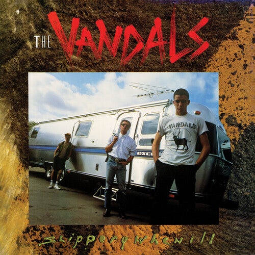 The Vandals SLIPPERY WHEN ILL - RED MARBLE Vinyl Record