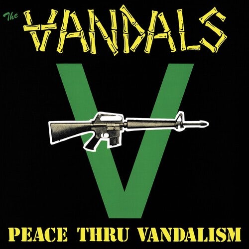 The Vandals Peace Thru Vandalism Green/Black Splat Vinyl Record