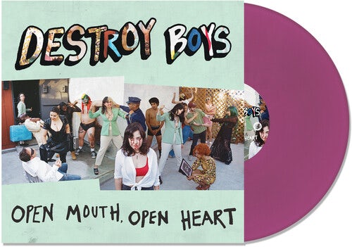 Destroy Boys OPEN MOUTH OPEN HEART - PURPLE Vinyl Record