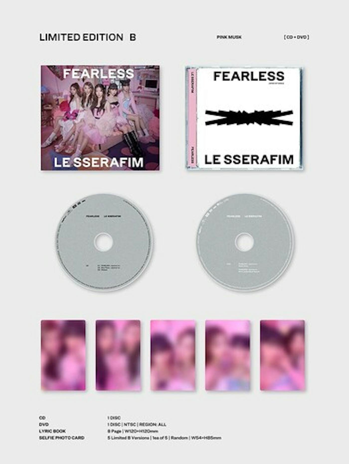 LE SSERAFIM FEARLESS [LIMITED EDITION B] CD