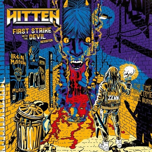 Hitten FIRST STRIKE WITH THE DEVIL - REVISITED - MUSTARD Vinyl Record