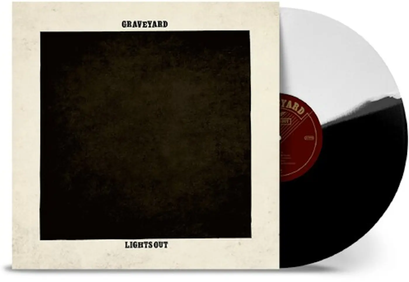 Graveyard LIGHTS OUT - BLACK & WHITE SPLIT Vinyl Record