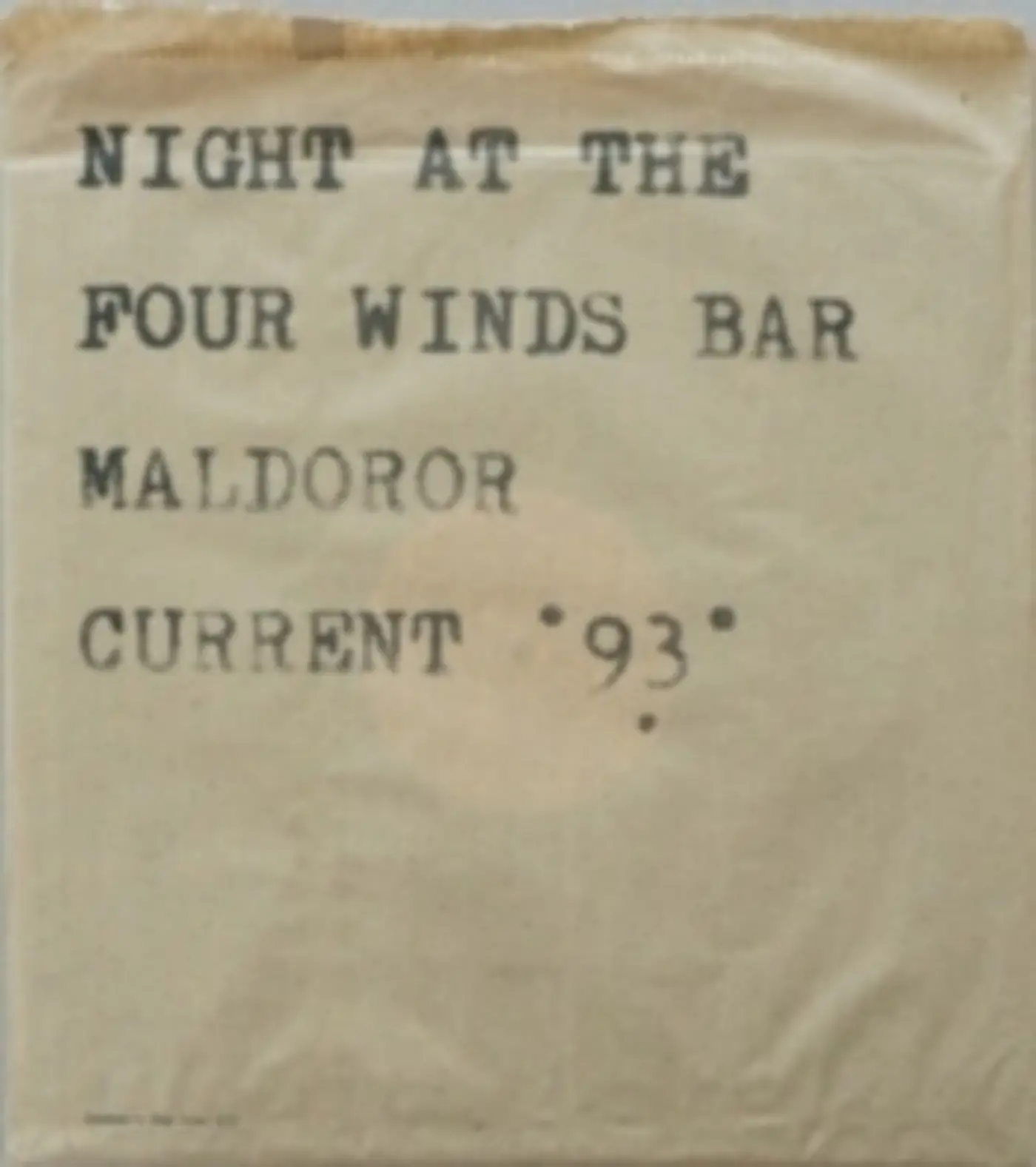 Current 93 NIGHT AT THE FOUR WINDS BAR MALDOROR Vinyl Record
