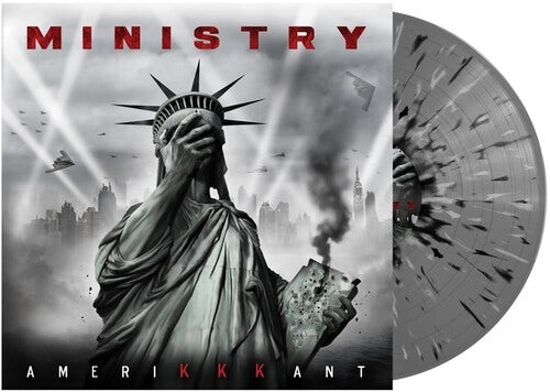 Ministry AMERIKKKANT - GREY W/ BLACK & WHITE SPLATTER Vinyl Record