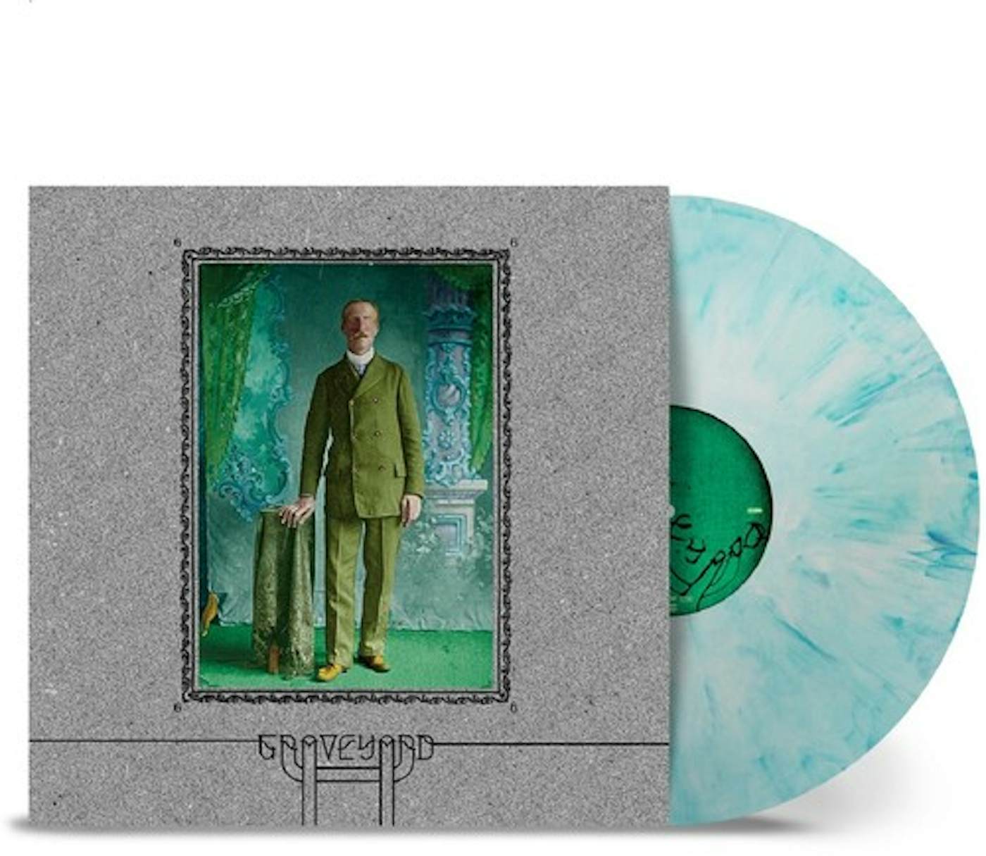 Graveyard 6 - WHITE & SKY BLUE MARBLE Vinyl Record
