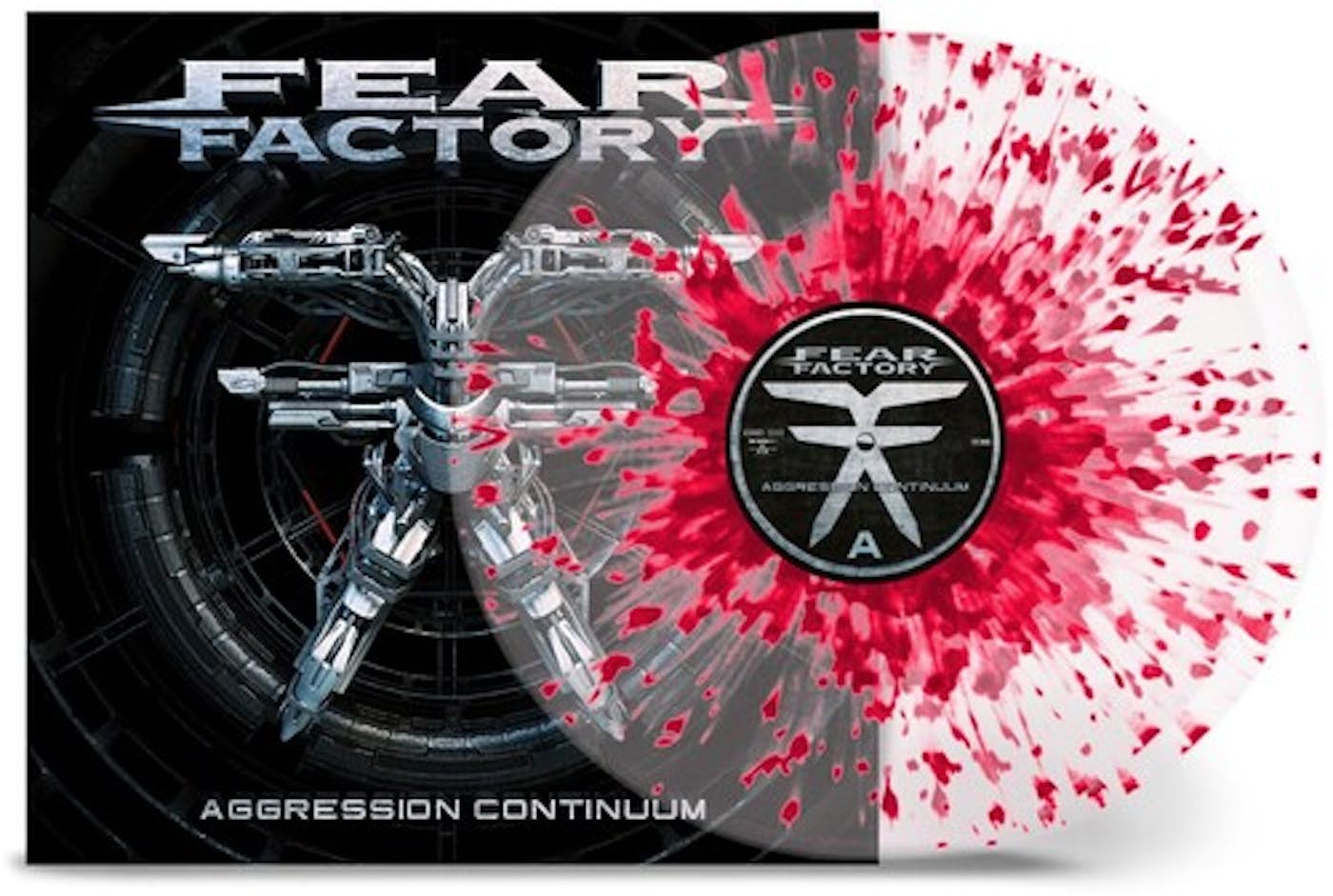 Fear Factory AGGRESSION CONTINUUM - CRYSTAL CLEAR RED Vinyl Record