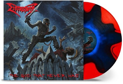 Dismember GOD THAT NEVER WAS - BLUE IN RED SPLIT Vinyl Record