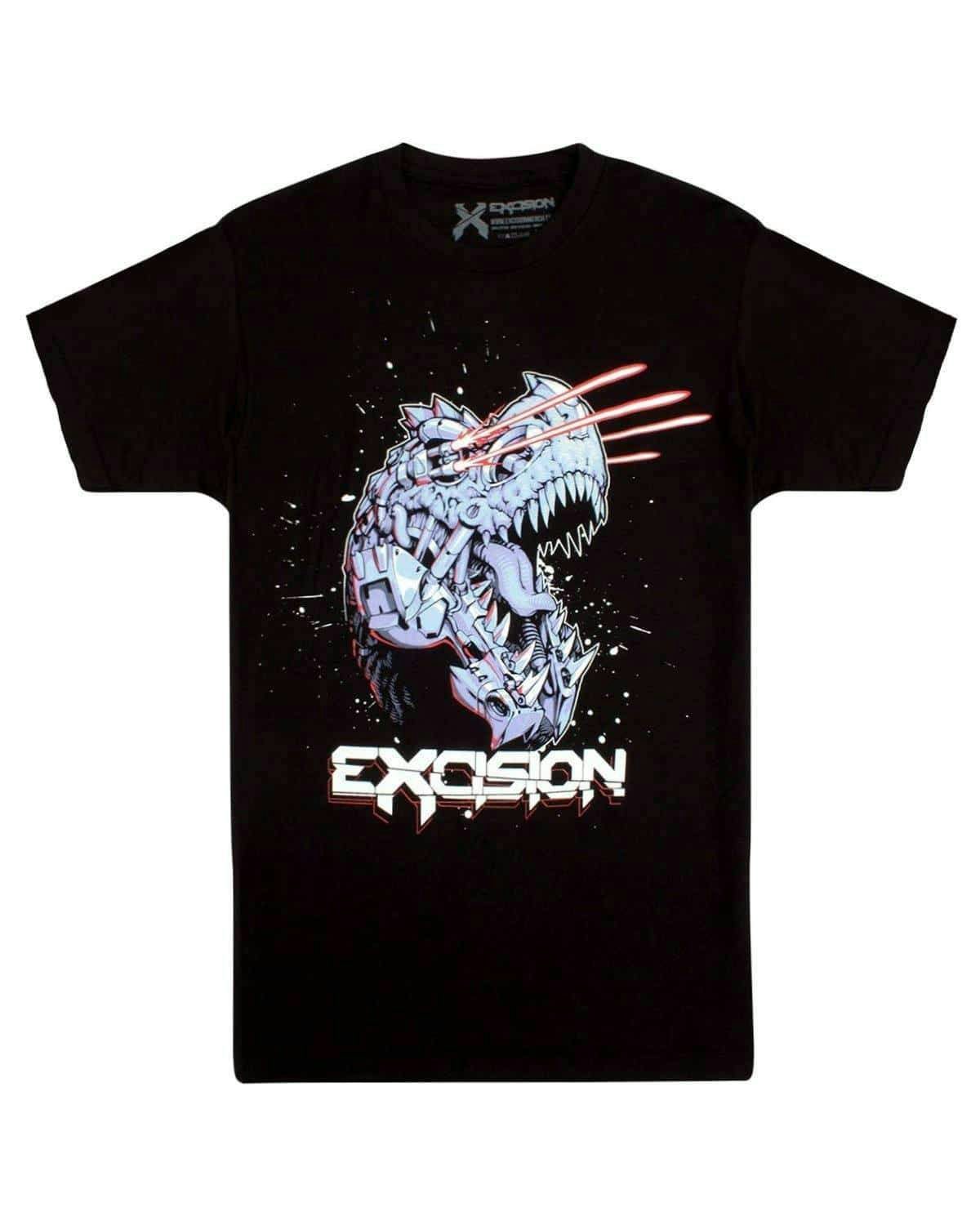 Excision 'Cyborg Rex' Unisex T-Shirt - Black/Red