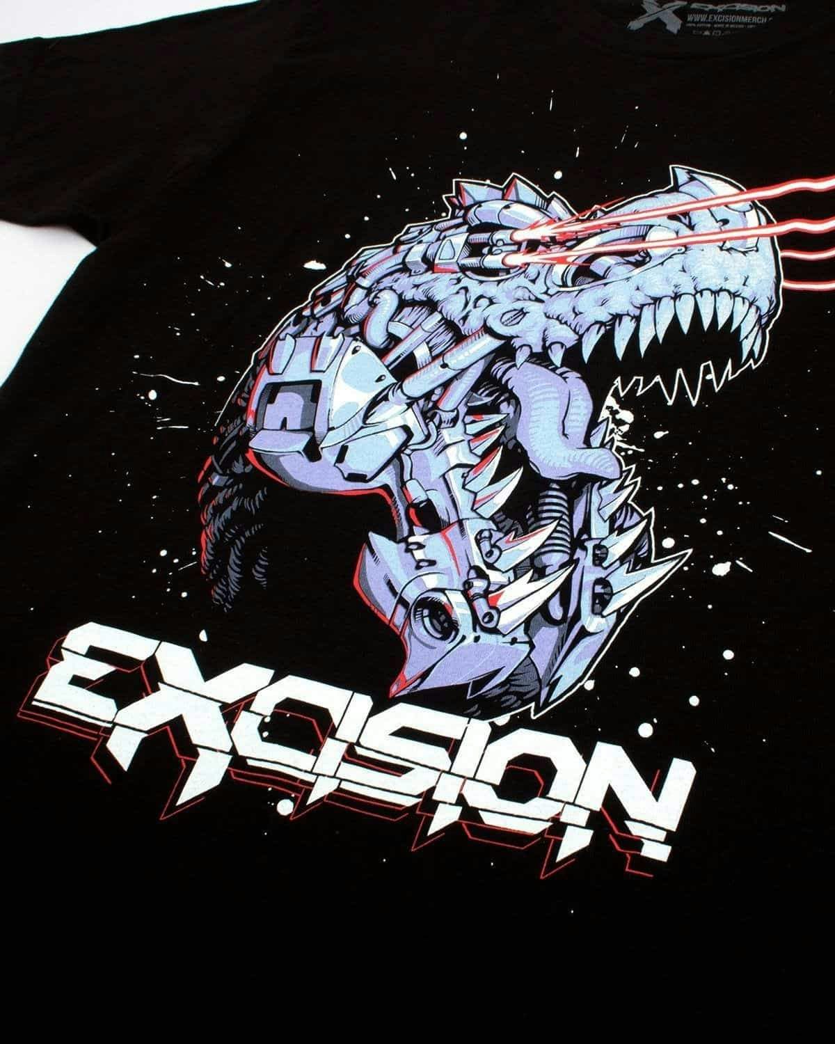 Excision 'Cyborg Rex' Unisex T-Shirt - Black/Red