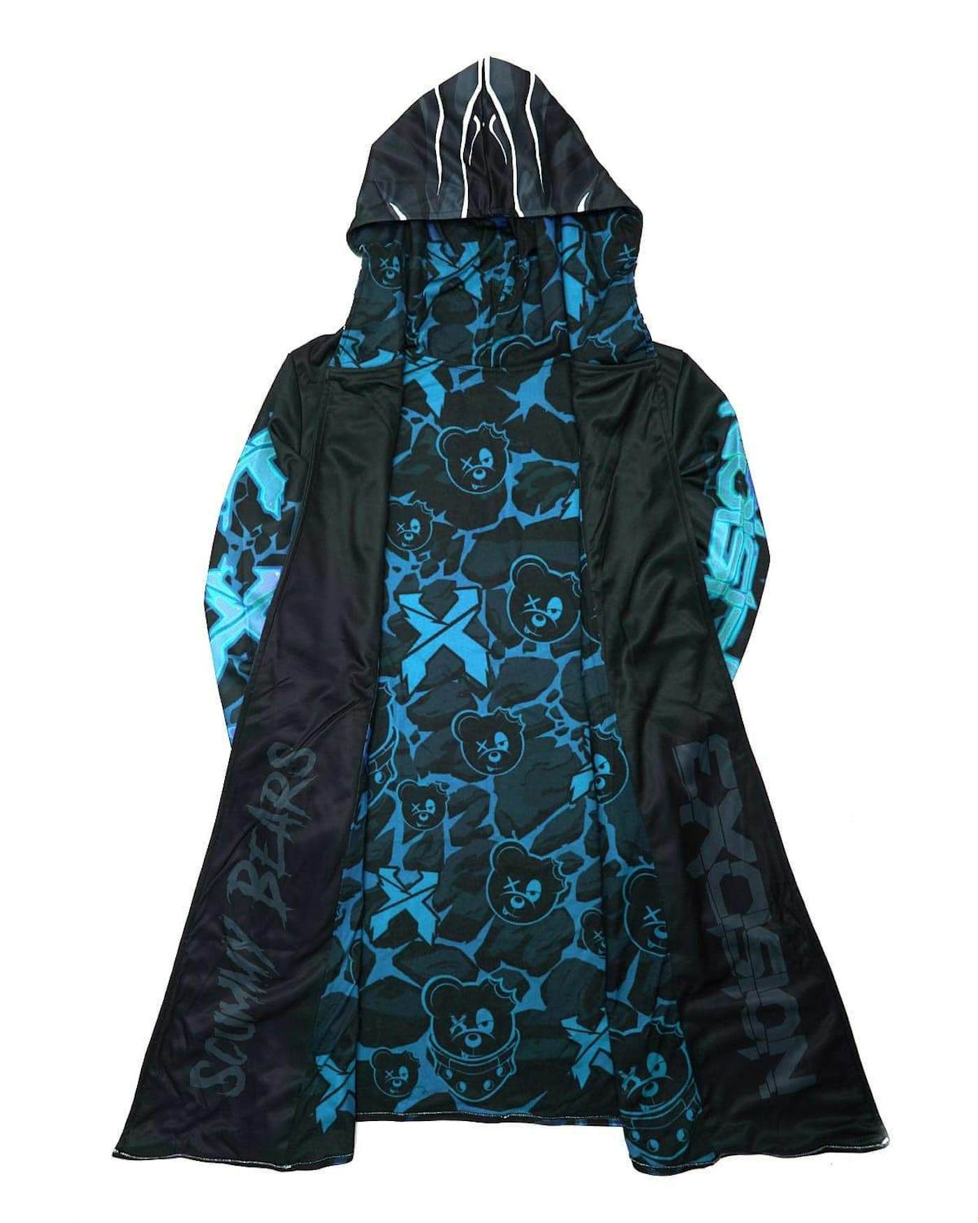 Excision x Scummy Bears Dye Sub Cloak - Blue