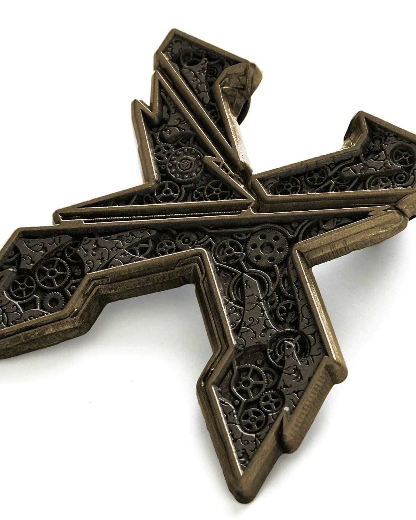 Excision 'Mech' Logo Pin - Antique Gold