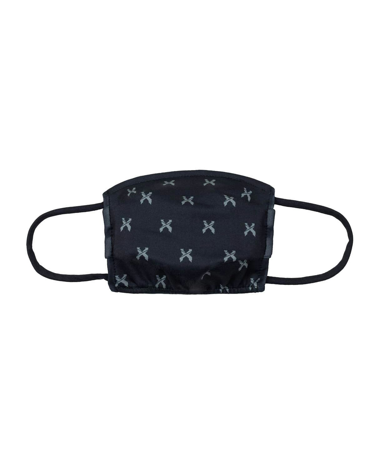 Excision All-Over 'Sliced' Logo Face Mask - Black/Grey