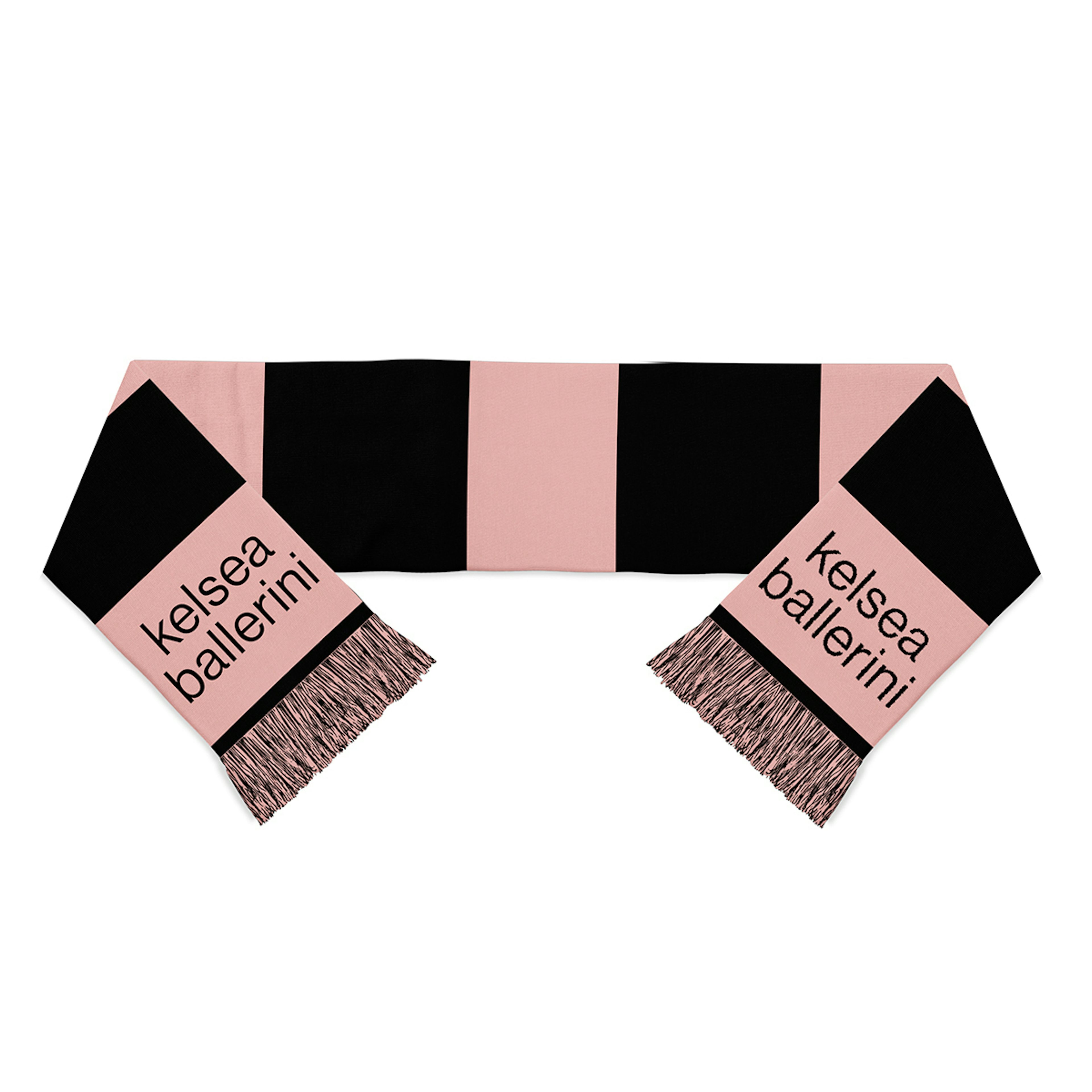 Kelsea Ballerini Black and Pink Colorblock Scarf