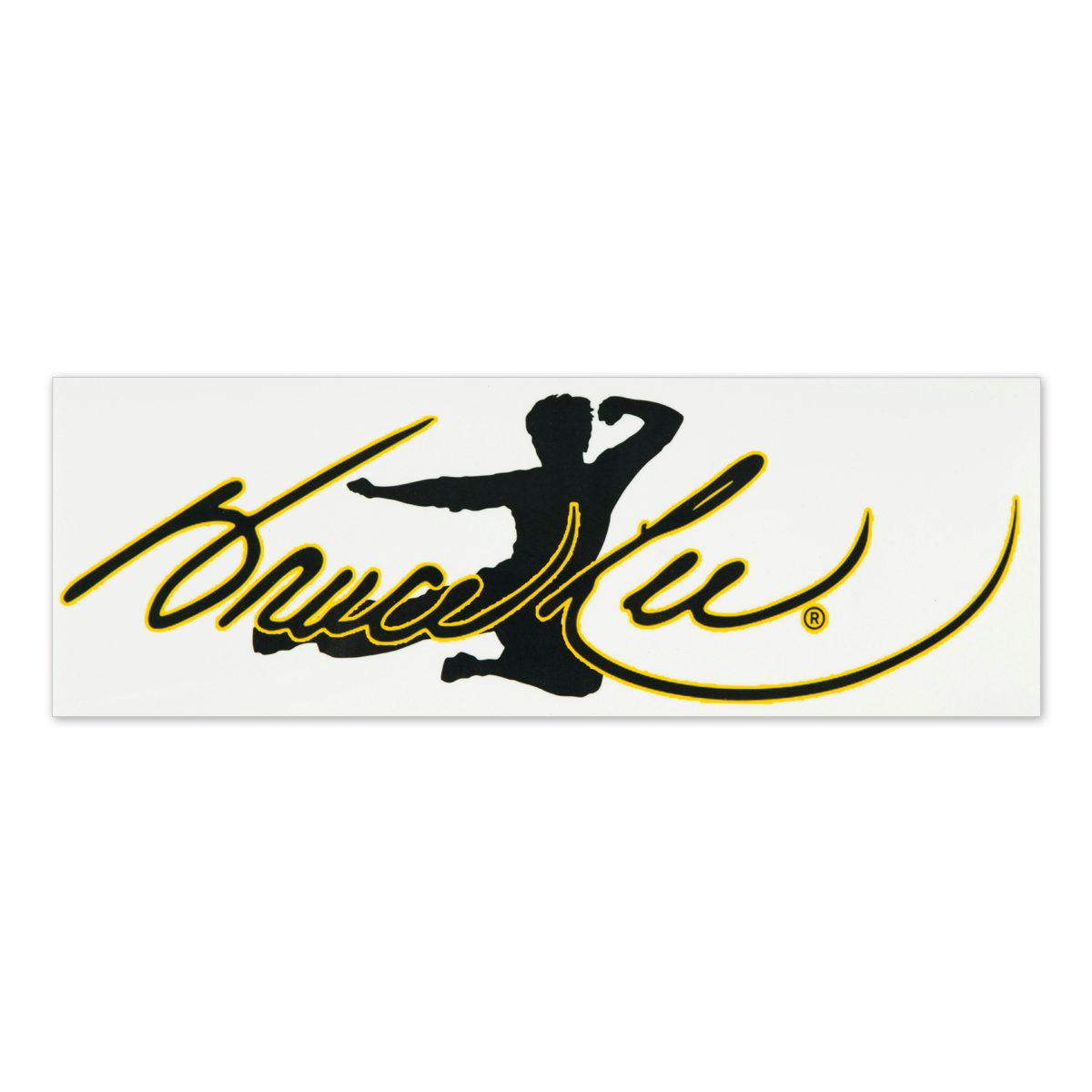 Bruce Lee Signature Flying Man Large Sticker