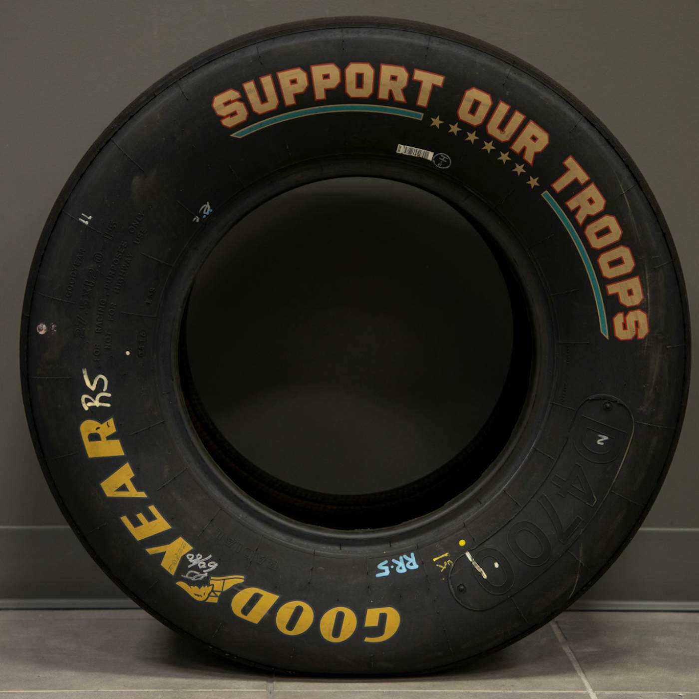Hendrick Motorsports Race Used 2016 Kasey Kahne #5 Support Our Troops Tire