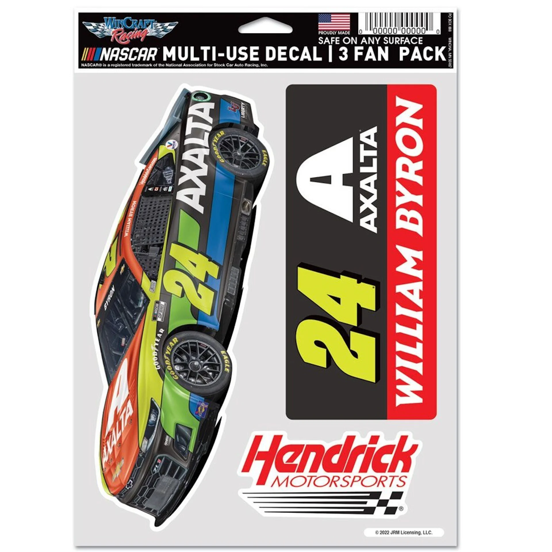 Hendrick Motorsports William Byron #24 Multi Use 3 Fan Decal