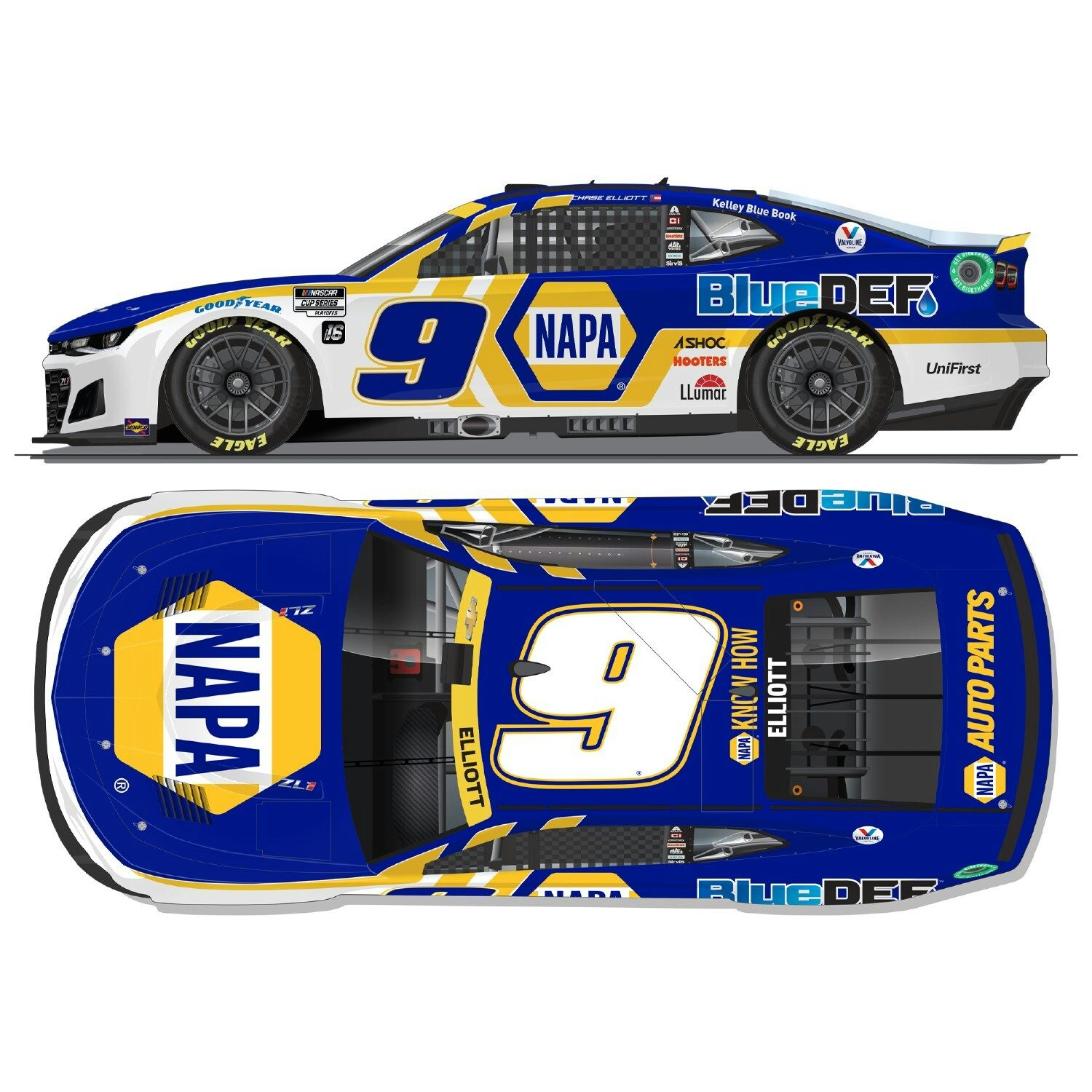 Hendrick Motorsports Chase Elliott #9 2022 NAPA BlueDEF 1:64 Hard Top ...