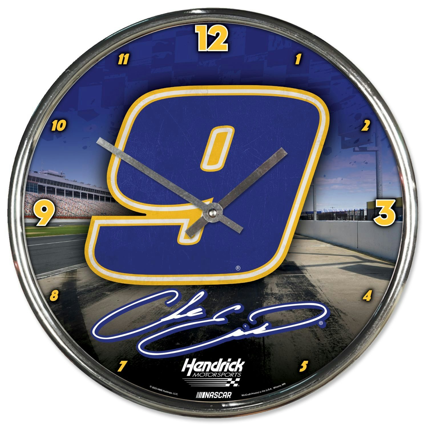 Hendrick Motorsports Chase Elliott #9 Chrome Clock