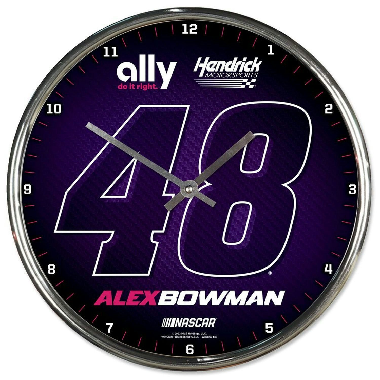 Hendrick Motorsports Alex Bowman #48 Chrome Clock