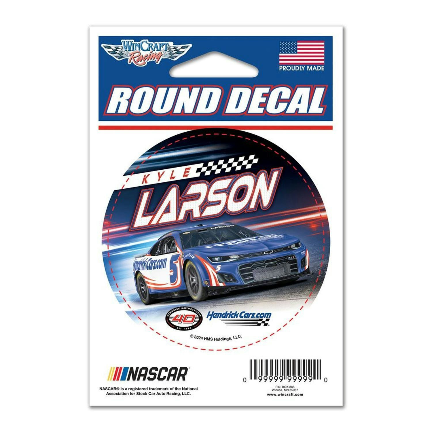 Hendrick Motorsports Kyle Larson #5 2024 3" Round Vinyl Decal
