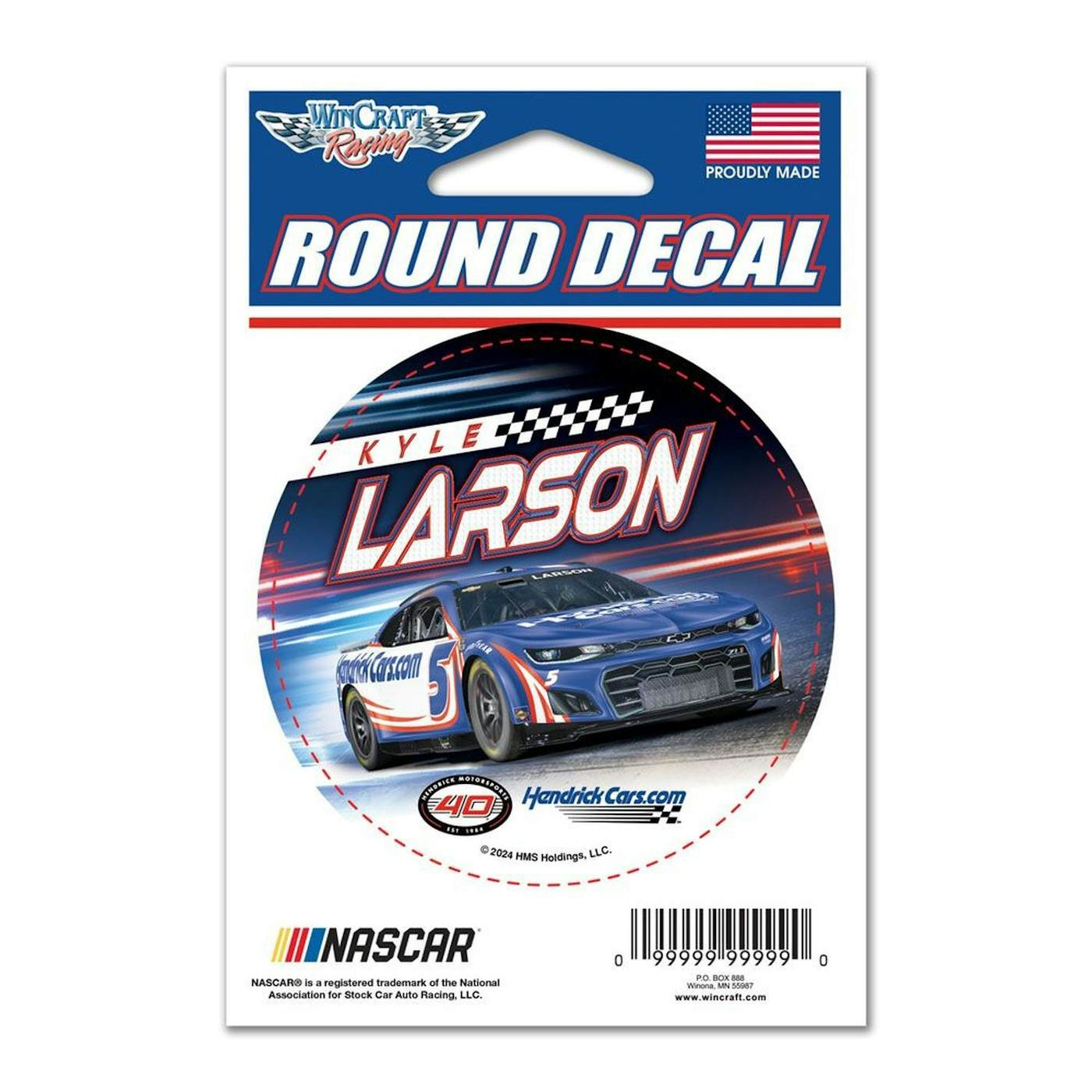 Hendrick Motorsports Kyle Larson #5 2024 3" Round Vinyl Decal