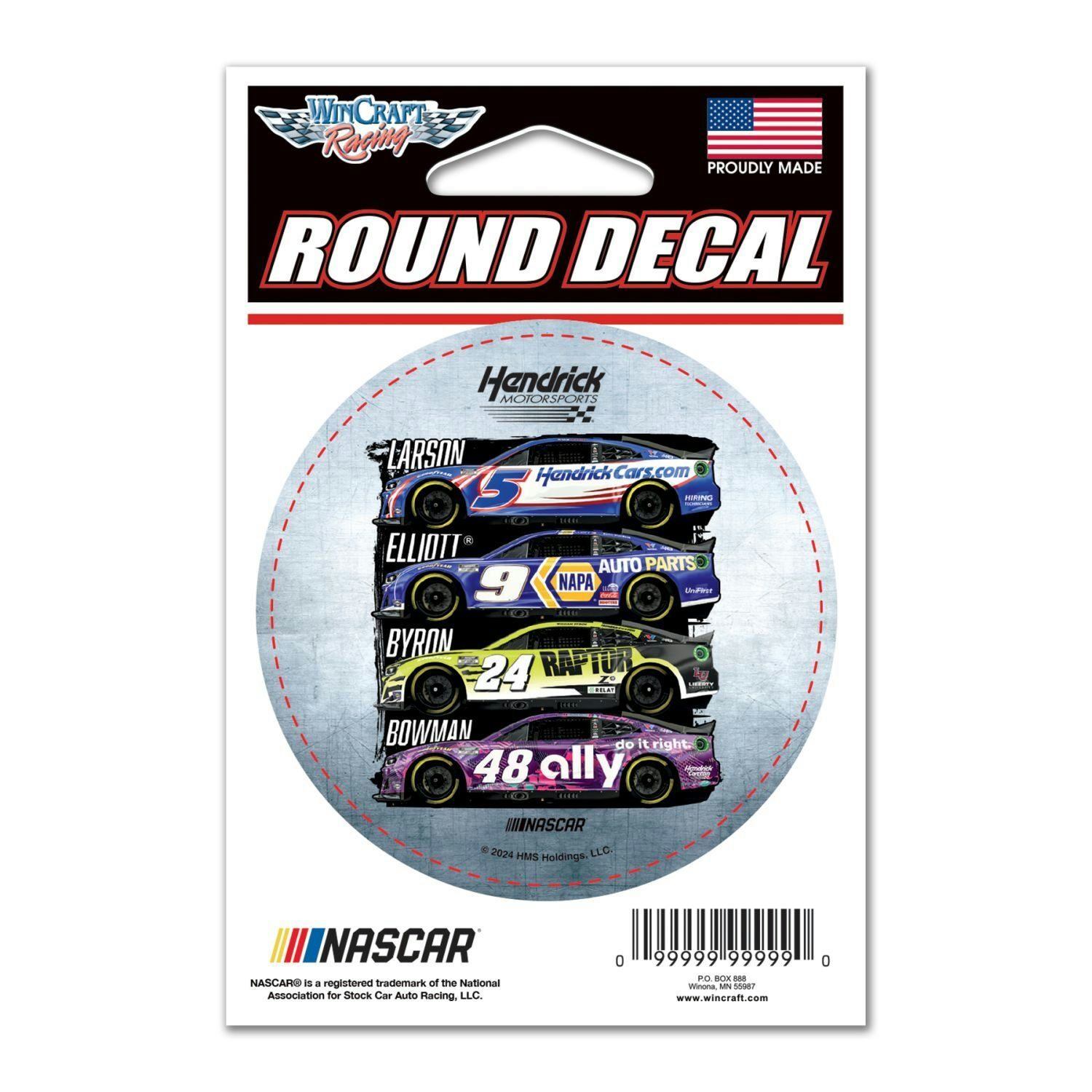 Hendrick Motorsports 2024 4-Car 3" Round Decal