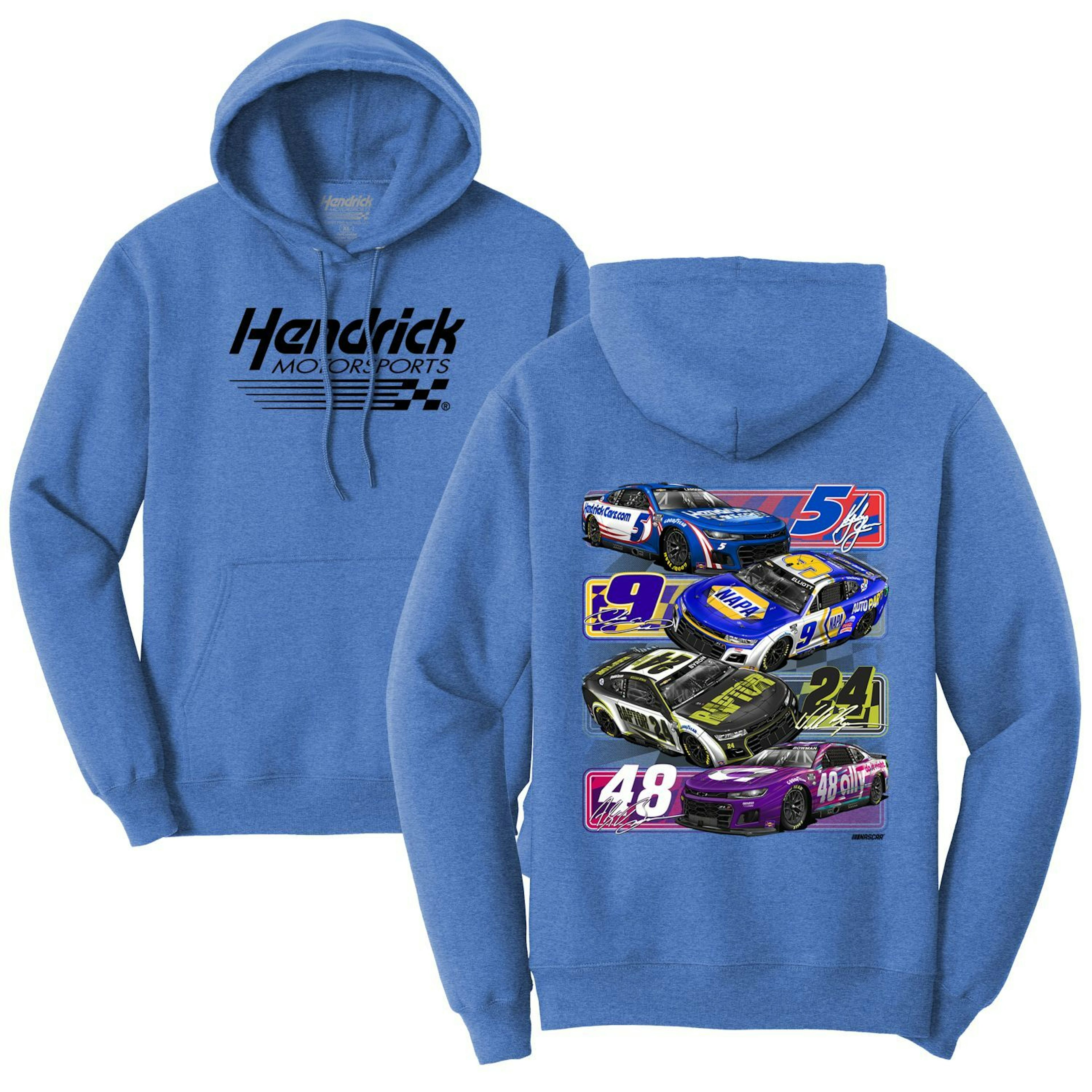 Hendrick Motorsports 4 Car Blue Hoodie