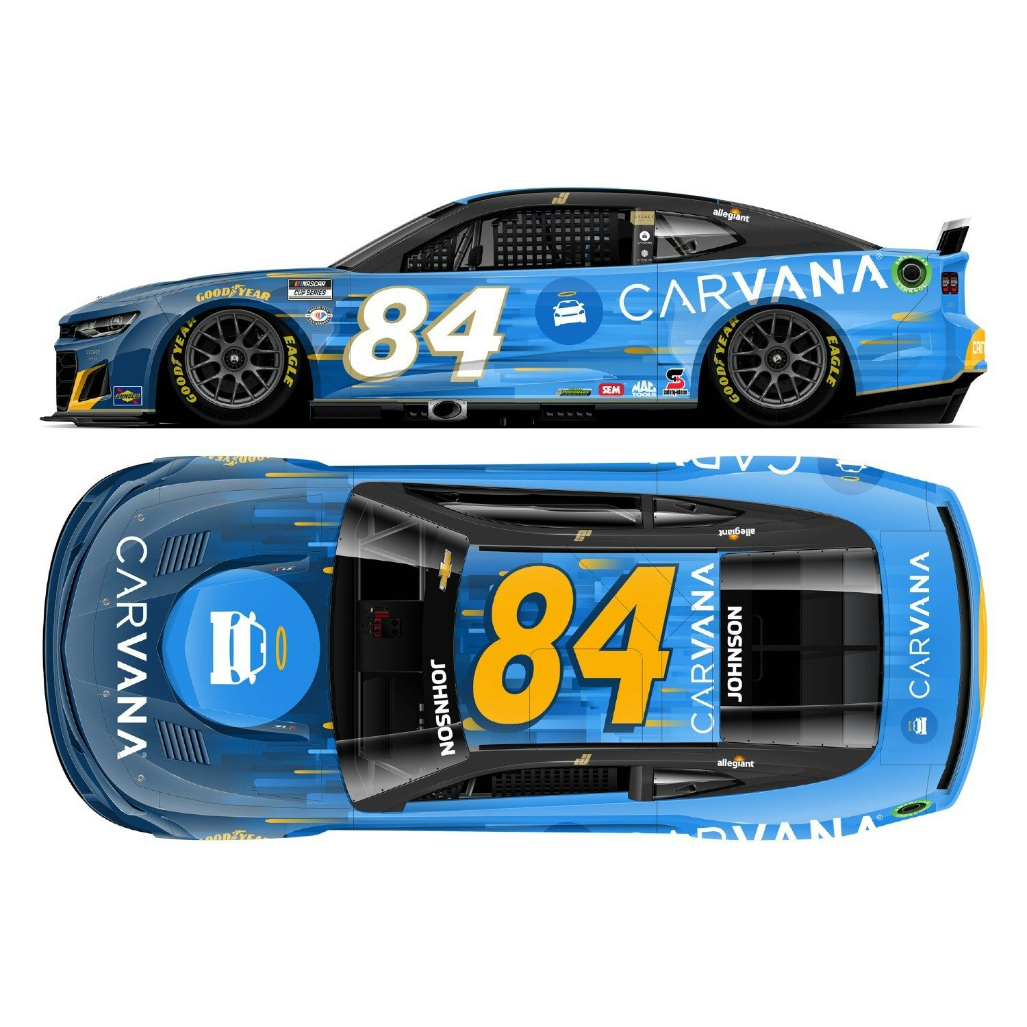 Jimmie Johnson #84 2023 Carvana Chicago 1:64 Hard Top Die-Cast