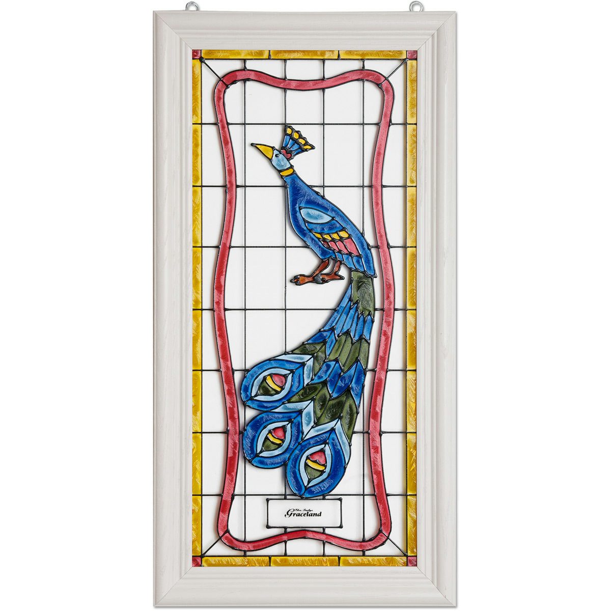 Elvis Presley Peacock Right Stained Glass