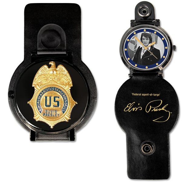 Elvis Presley DEA Police Badge Flip Watch