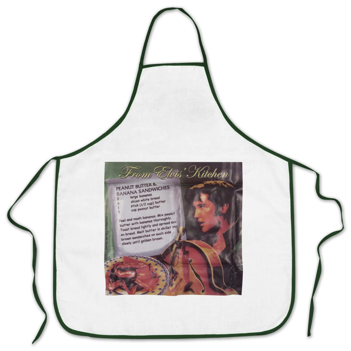 Elvis Presley Green Apron