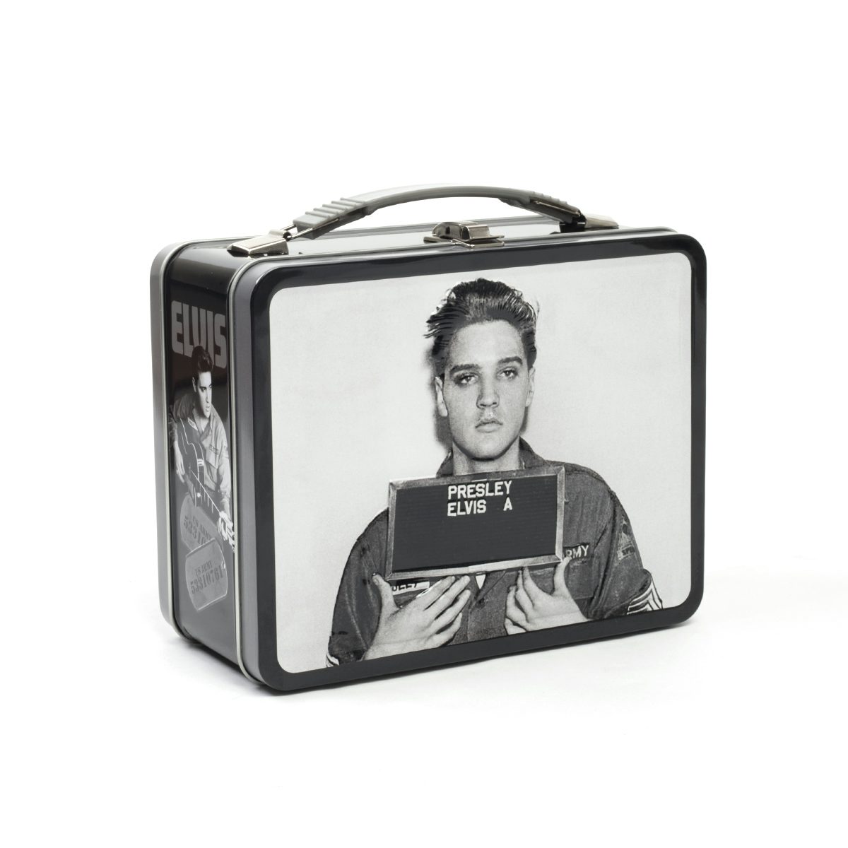 Elvis Presley US Army Enlistment Photo Tin Box