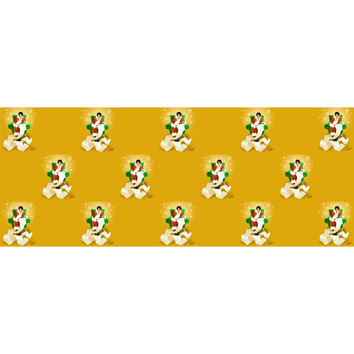 Elvis Presley Making His List Gift Wrap - 6'roll