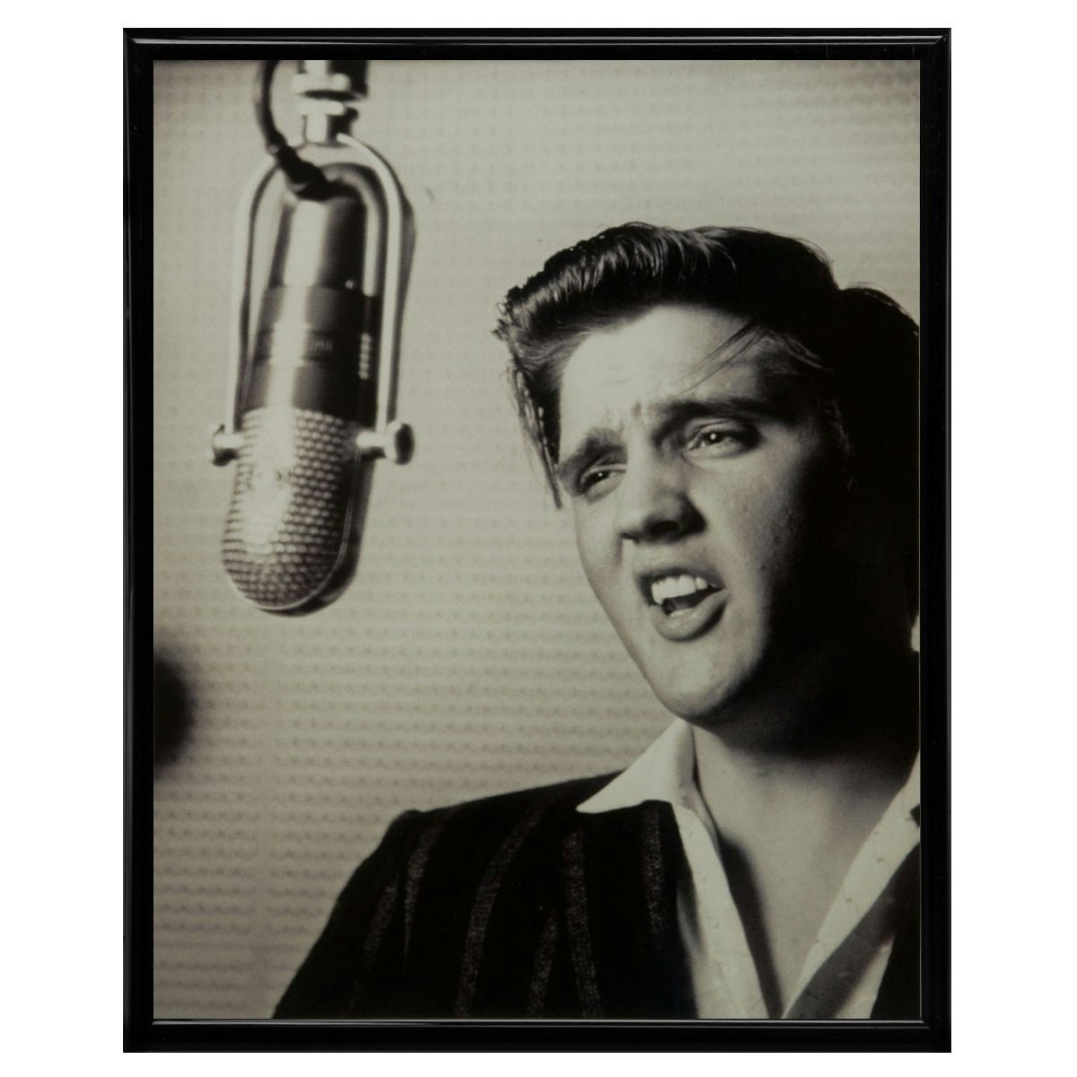 Elvis Presley Microphone Framed 8x10" Print