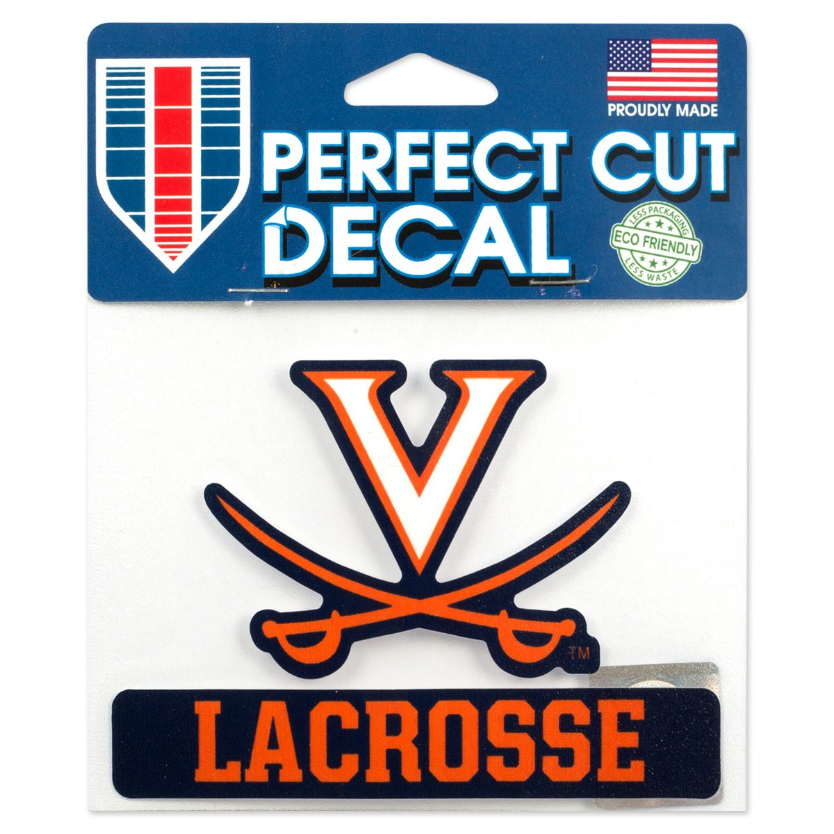UVA Athletics Lacrosse 5 x 4 Perfect Cut Decal
