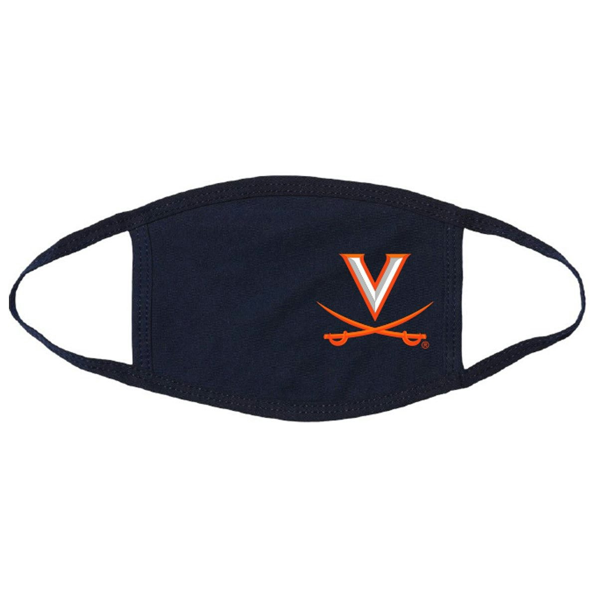 UVA Athletics Youth Face Mask with V-Sabre Logo - Navy
