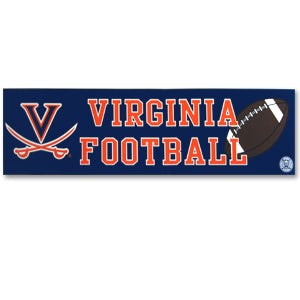 UVA Athletics Football Bumper Sticker