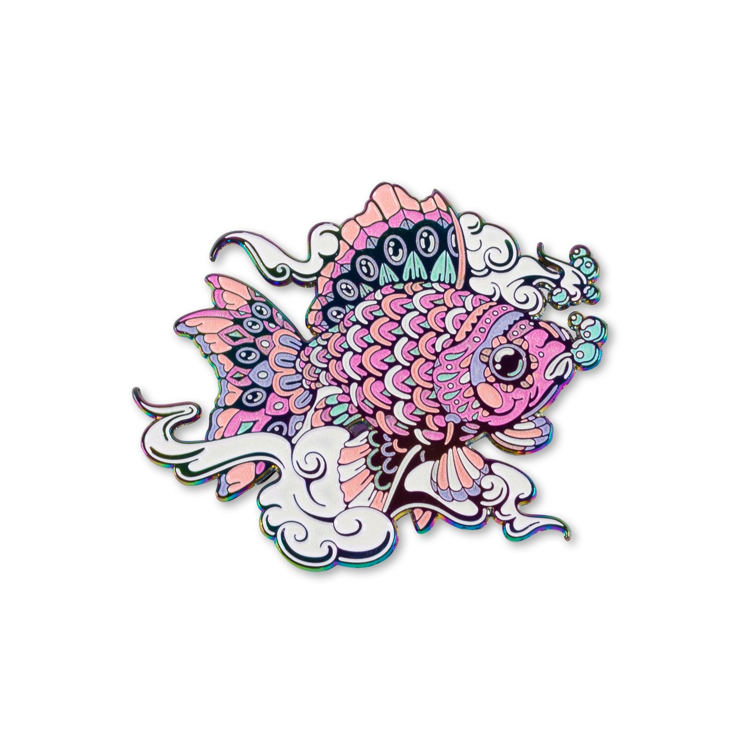 Dave Matthews Band x Bioworkz Big Eyed Fish Pin (Rainbow Anodized Metal #1)