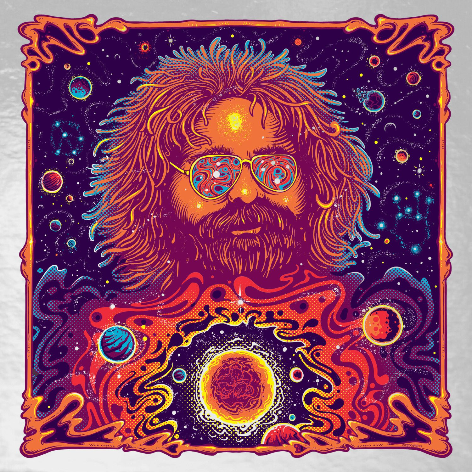 Jerry Garcia Bicycle Day 2022 (Rainbow Foil) - limited edition print by ...