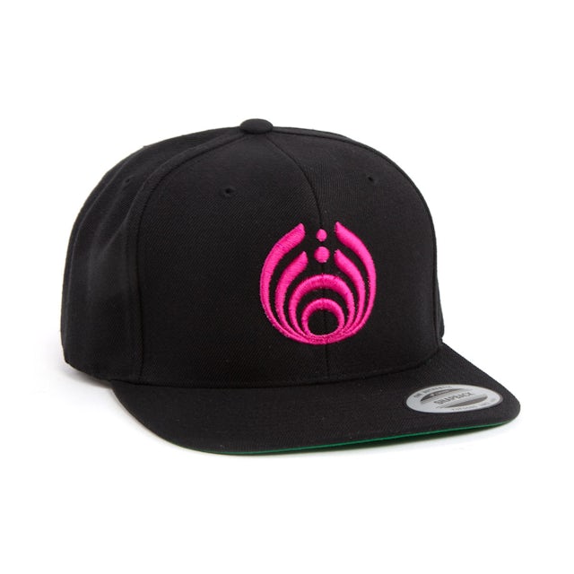 Bassnectar Pink on Black Puffy Bass Drop Logo Hat