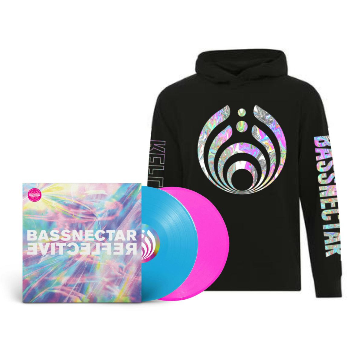 Bassnectar Reflective (Part 1 & 2) LP + Black Hoodie Bundle