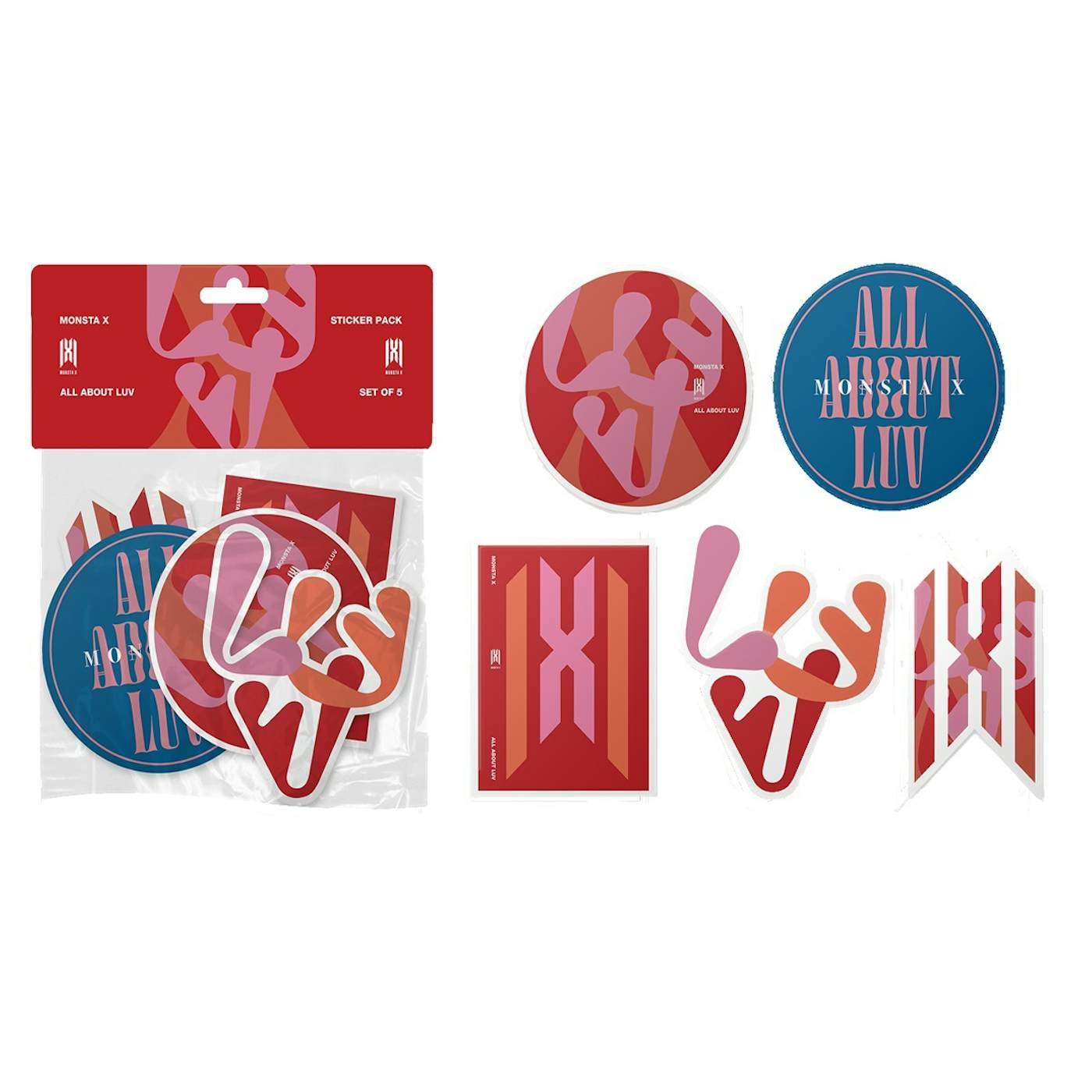 MONSTA X All About Luv Sticker Pack
