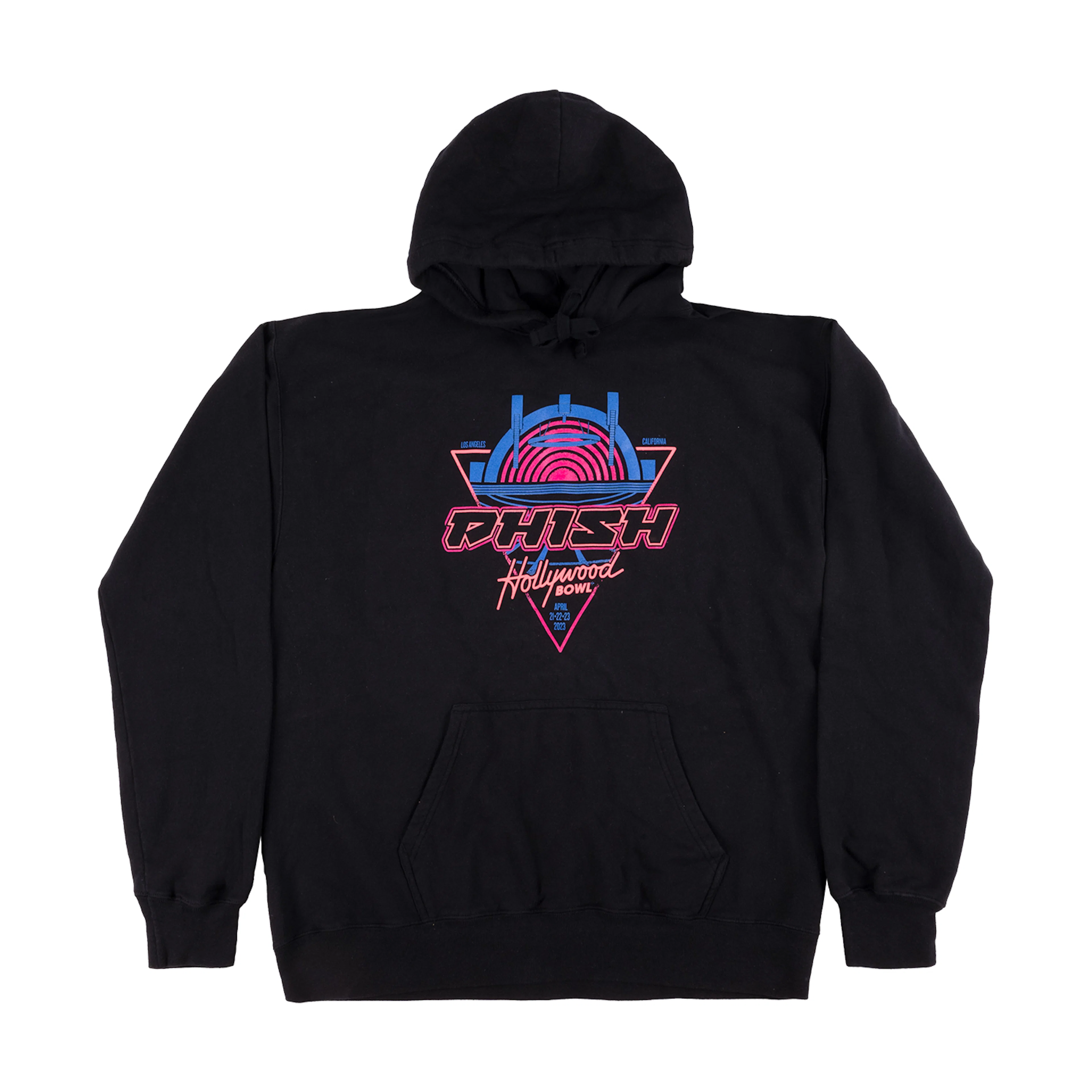 Phish Hollywood Bowl 2023 Event Pullover Hoodie on Washed Black