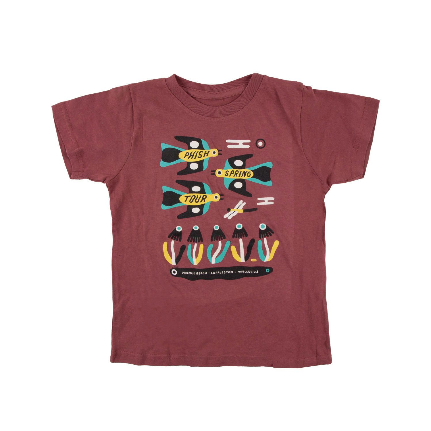 Phish Kids Spring Mockingbird Tour Tee on Mauve